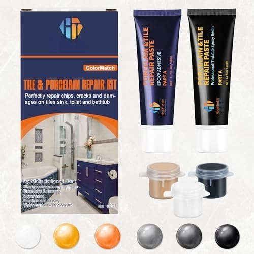 Porcelain Repair Kit White (Color Match), Tile Repair Kit, Batub Repair ...