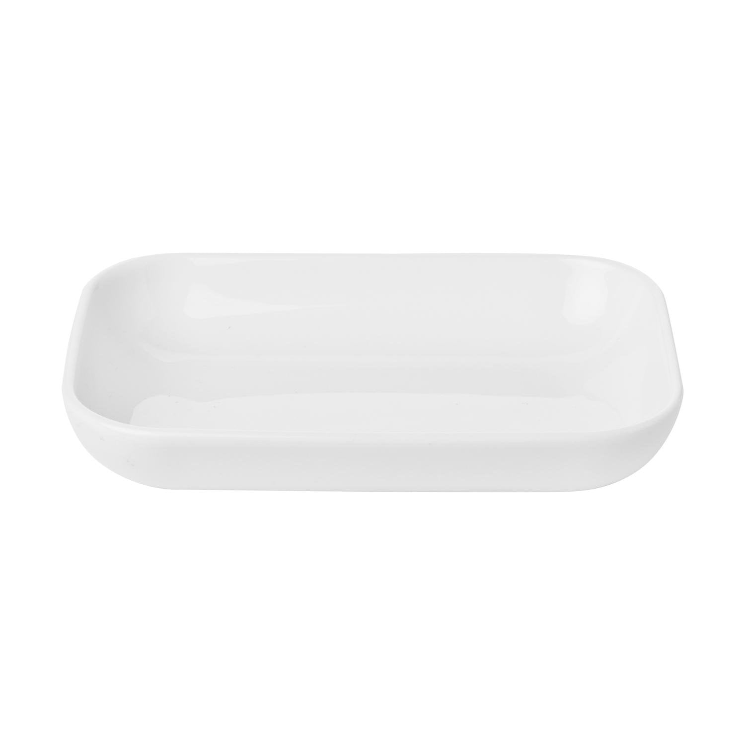 Santa Monica 5.5" x 4" x h:1" Rectangular White Porcelain Platter (Set ...