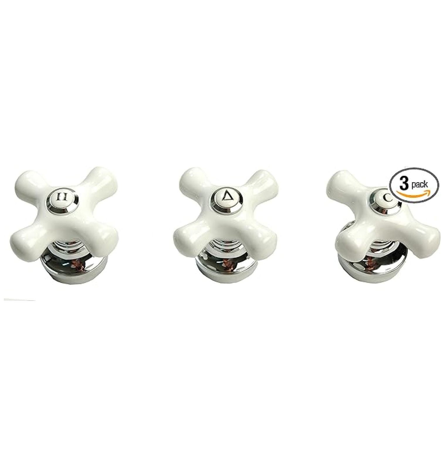 Porcelain Shower Handle Set - 3 Pcs Replacement Kit - Fits Price ...