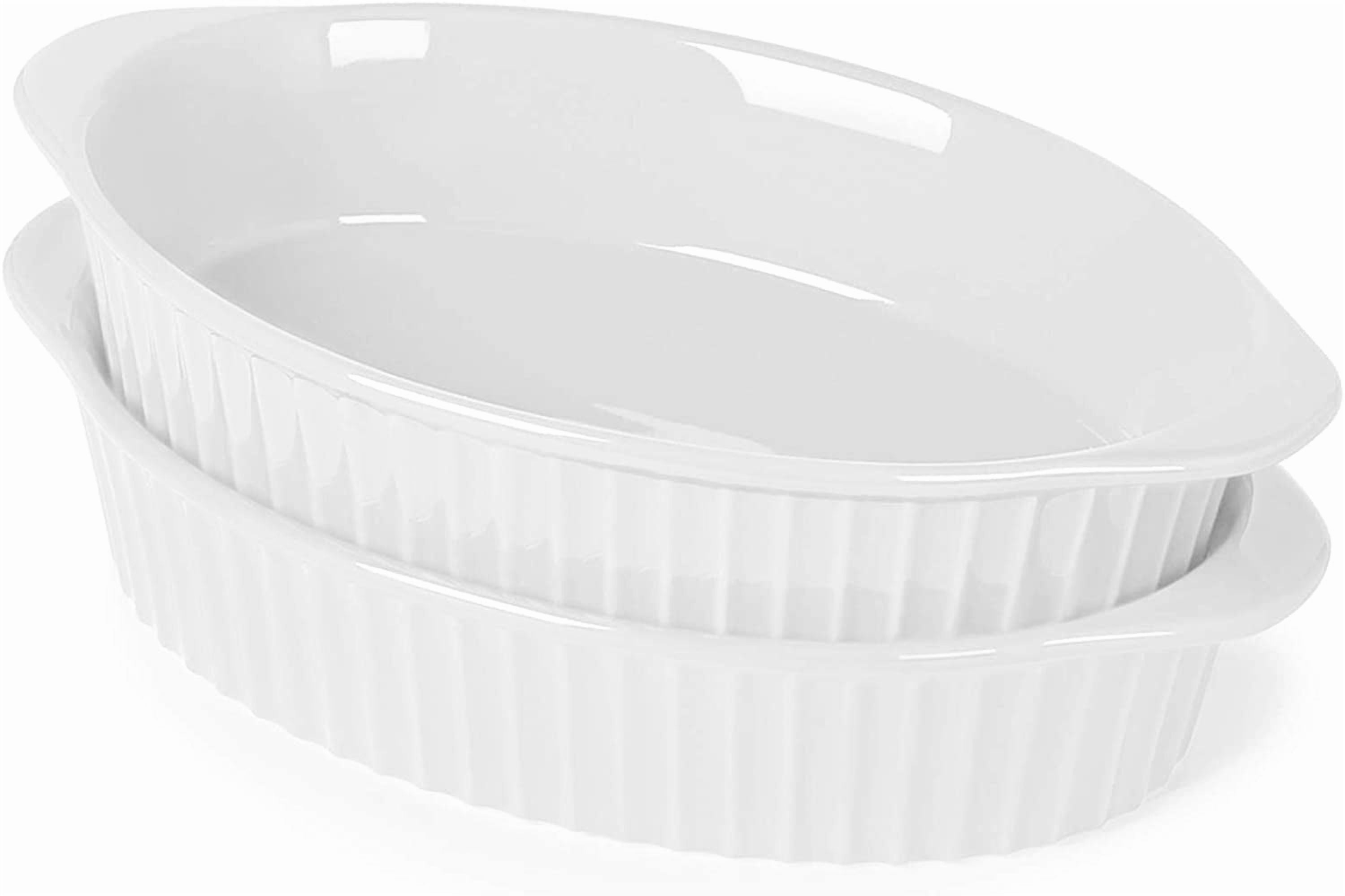 Porcelain Small Oval Au Gratin Pans, Baking Dish Set for 1 or 2 person ...