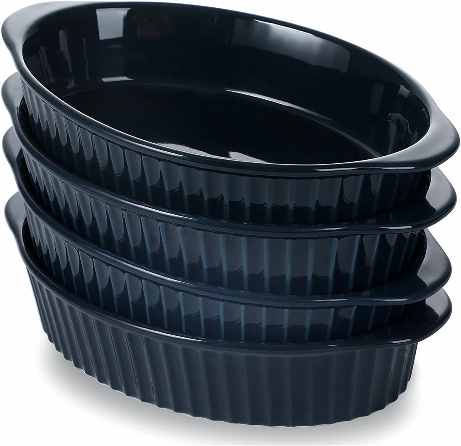 Walmart Porcelain Oval Au Gratin Pans, Set of 4, 1-2 Person Servings ...