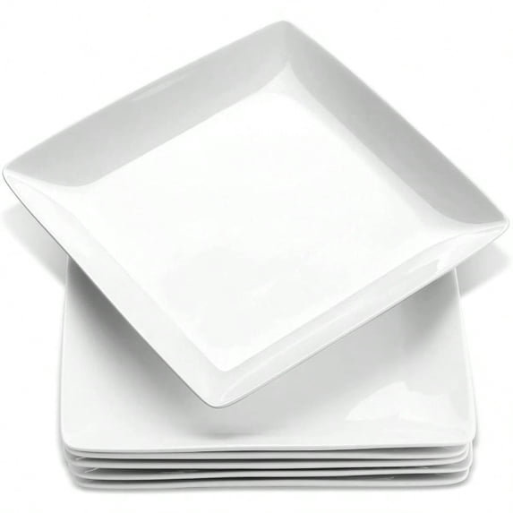 Porcelain Square Dinner Plates 10.75 Inch Square Serving Plate For ...