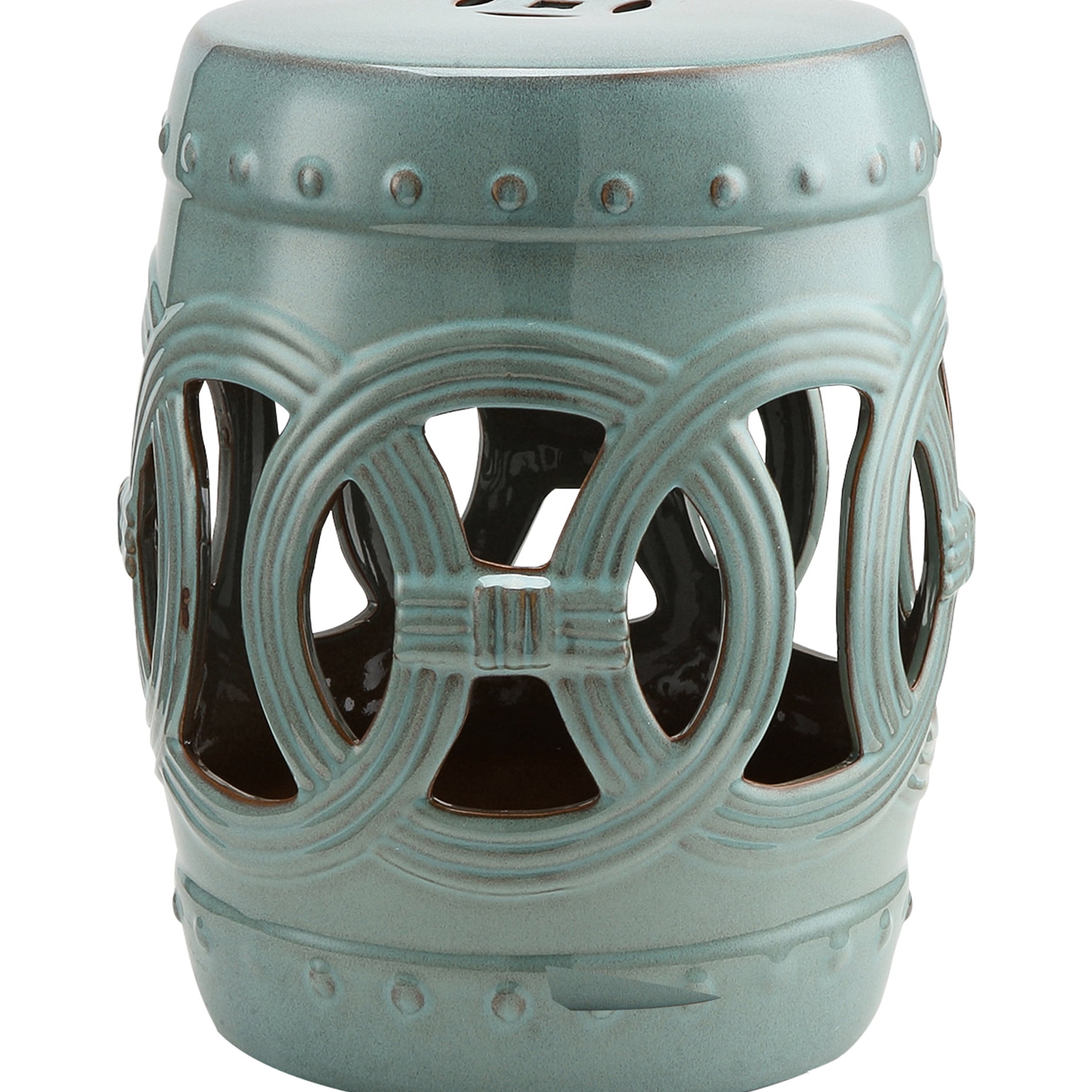 Porcelain Stool, Decorative For Home, 13.83" D X 17.02" W 16.95" H ...