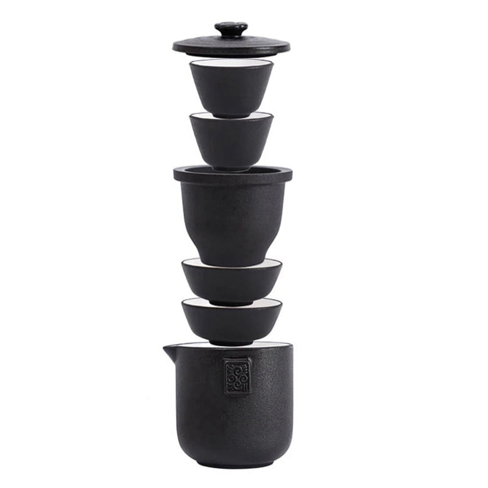 Porcelain Tea Sets Portable Simple Outdoor Travel Tour Car Tea Pot Cups ...