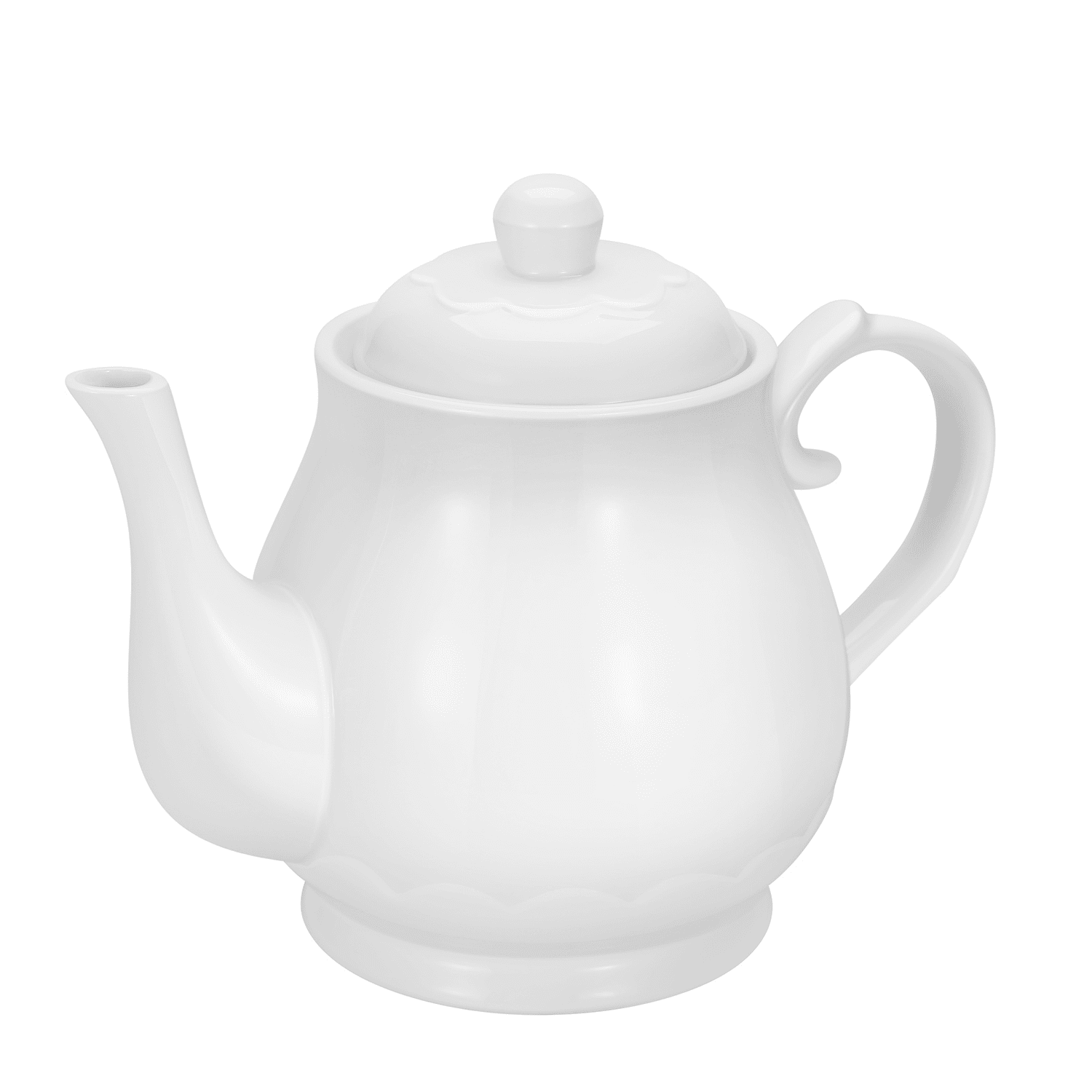 Porcelain Teapot, Ceramic Tea Pot w/ Removable Lid, Beverage Serveware ...