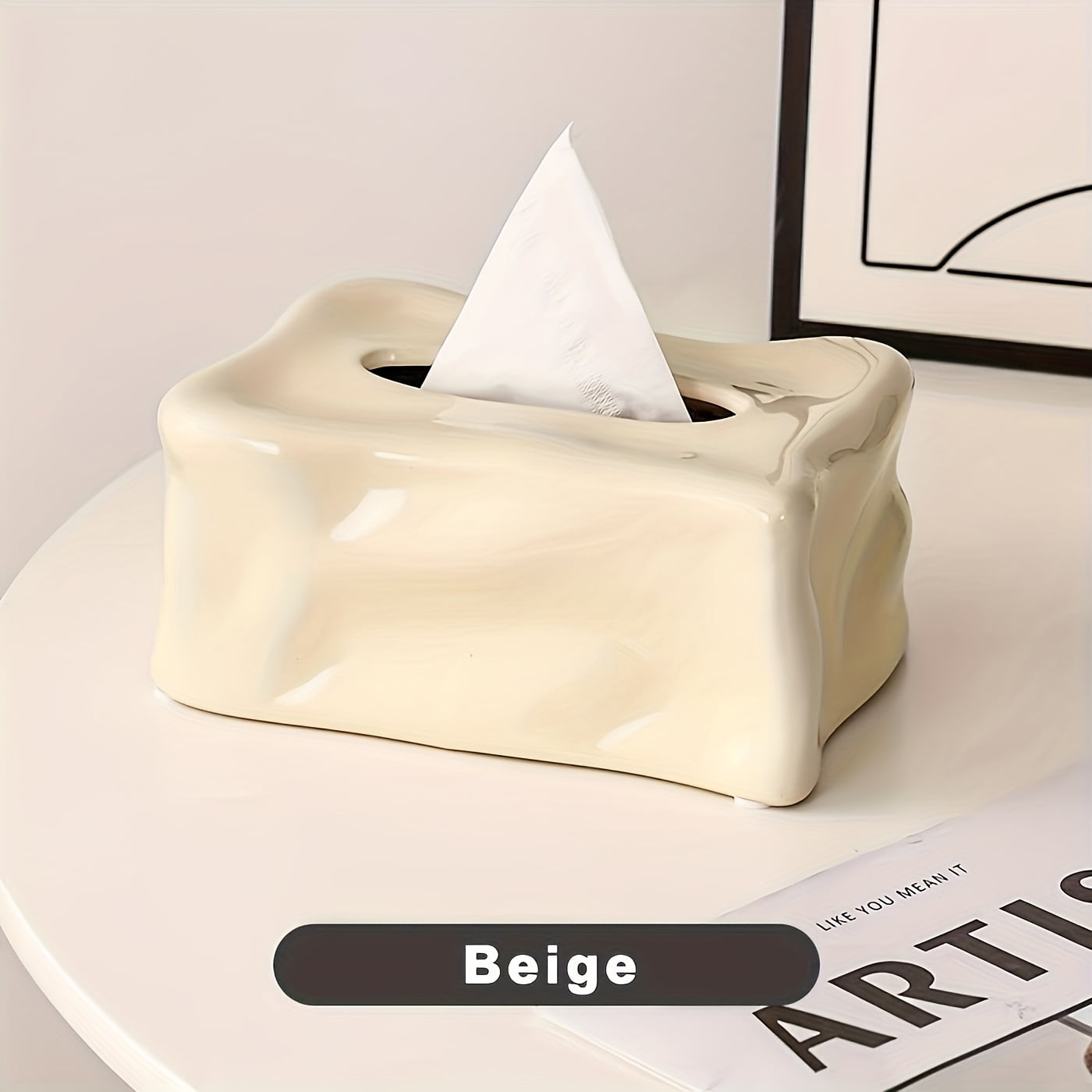 Porcelain Tissue Box, Paper Towel Box Cover, Napkin Dispenser Container ...