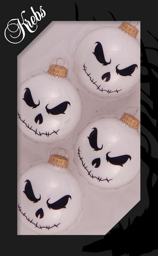 Porcelain White 2 5/8" Balls with Scary Face #1 (4) - Walmart.com