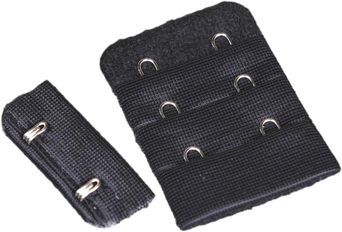 Porcelynne Black Bra Hook and Eye Replacement Closure with Silver ...