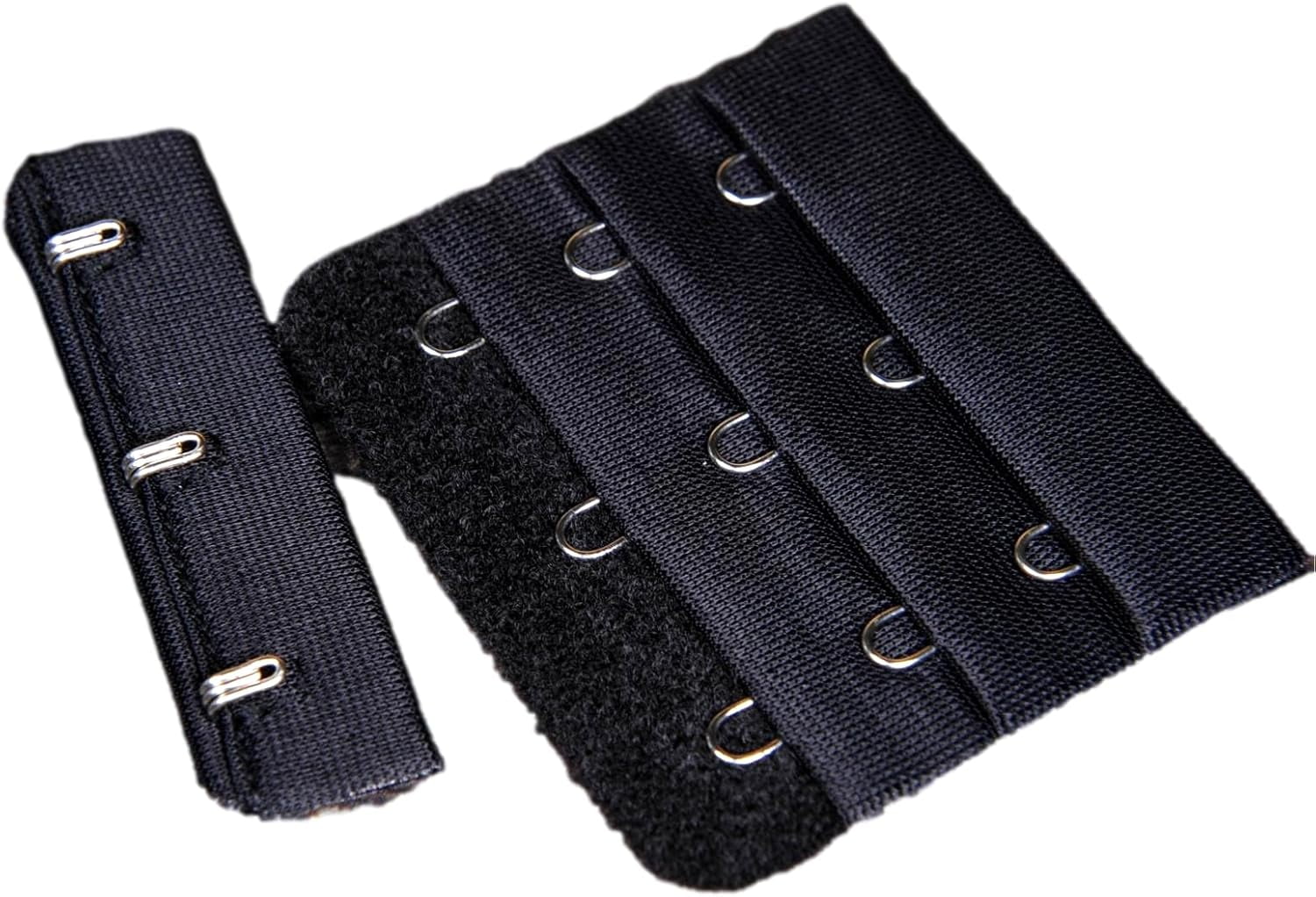 Porcelynne Black Bra Hook and Eye Replacement Closure with Silver ...