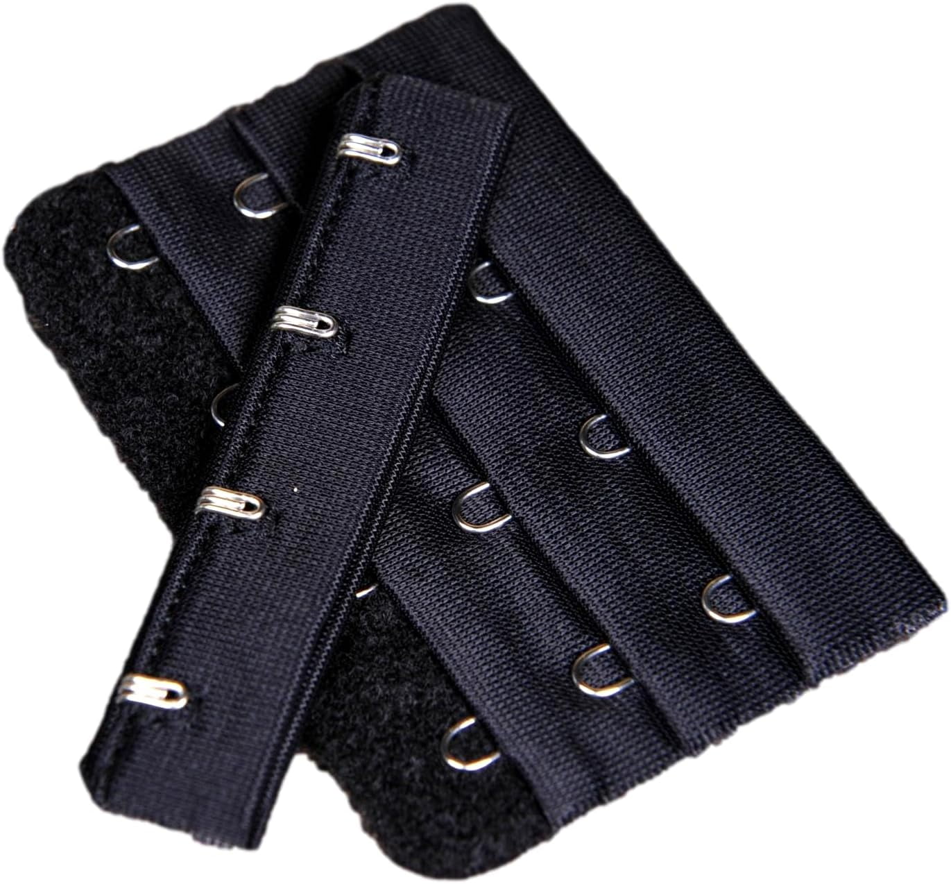 Porcelynne Black Bra Hook and Eye Replacement Closure with Silver ...