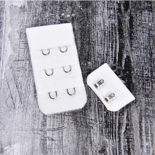 Porcelynne Dyable White Nylon Bra Hook and Eye Replacement Closure with ...