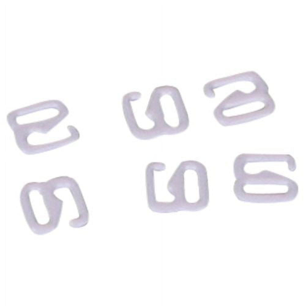 Porcelynne White Nylon Coated Metal Replacement Bra Strap Slide Hook ...