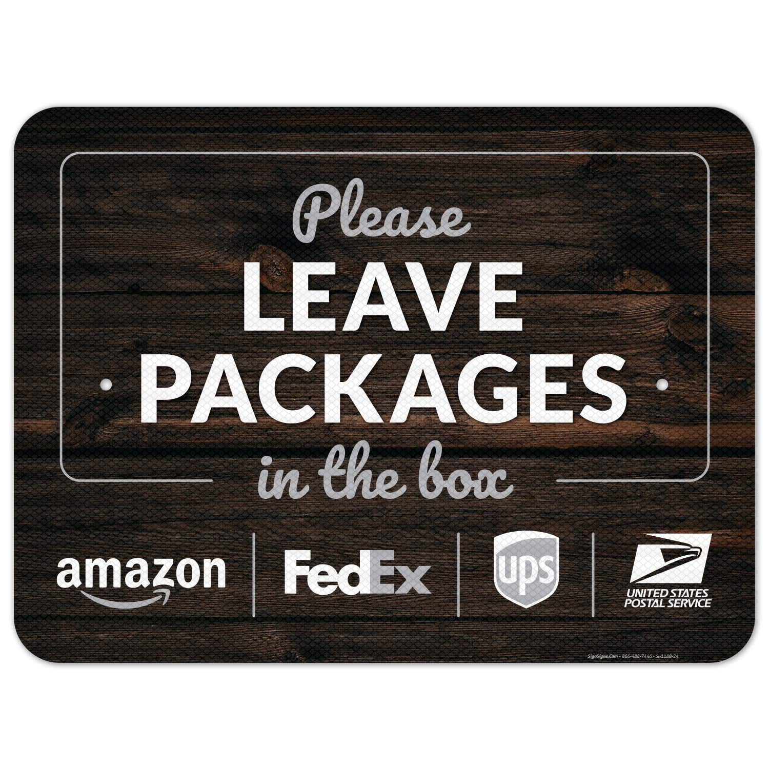 Porch Delivery Sign for Packages, 18x24 Inch Rust Free Aluminum with ...