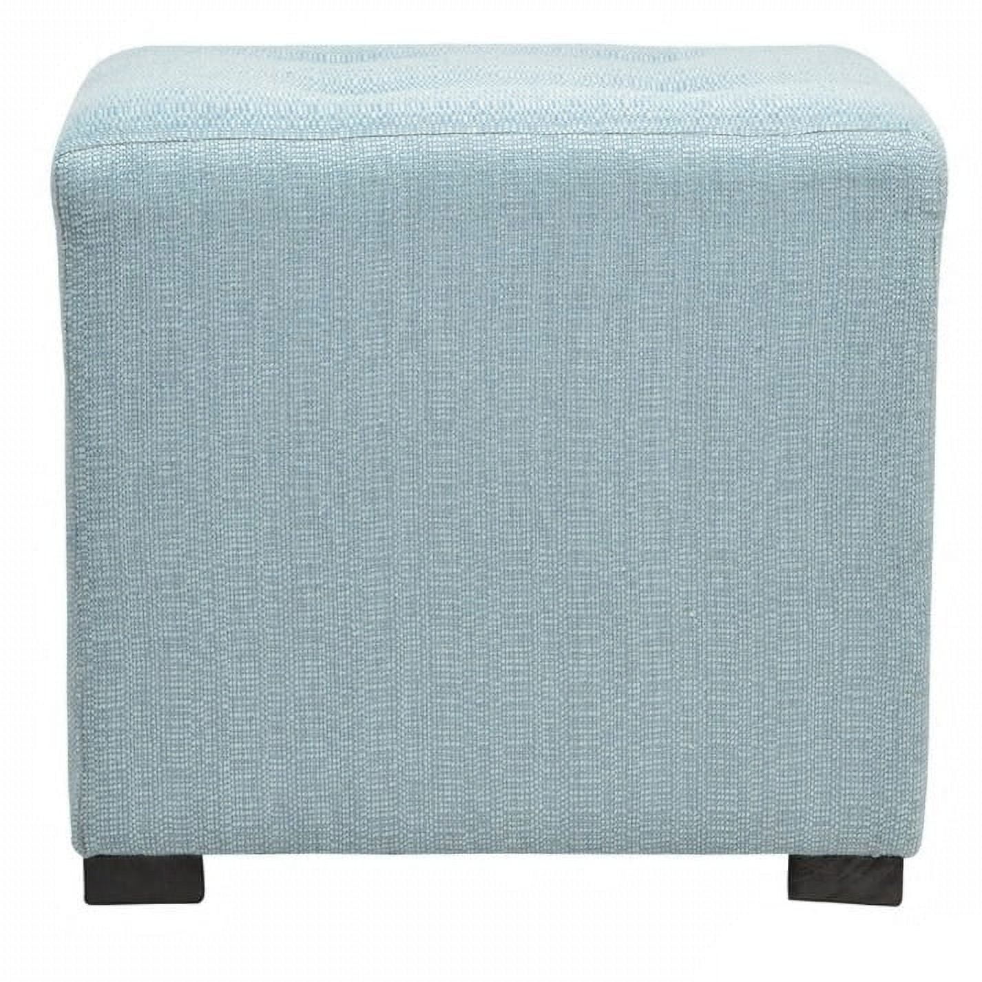 Porch & Den Cordoba 4-button Tufted Square Ottoman Bay Blue Foam ...