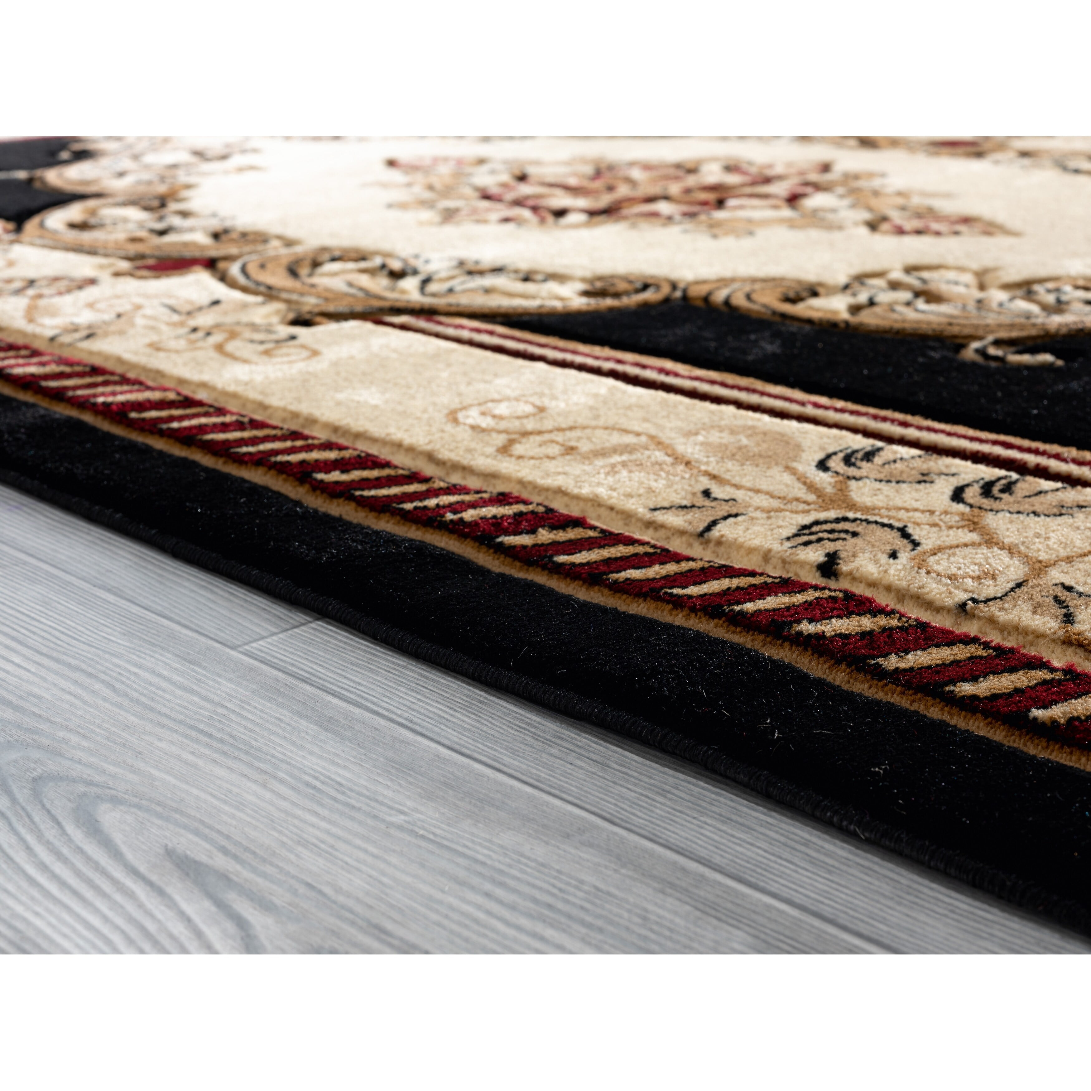 Porch & Den Curry Hand-Carved Area Rug Black 1'10" x 2'8" 2' x 3 ...