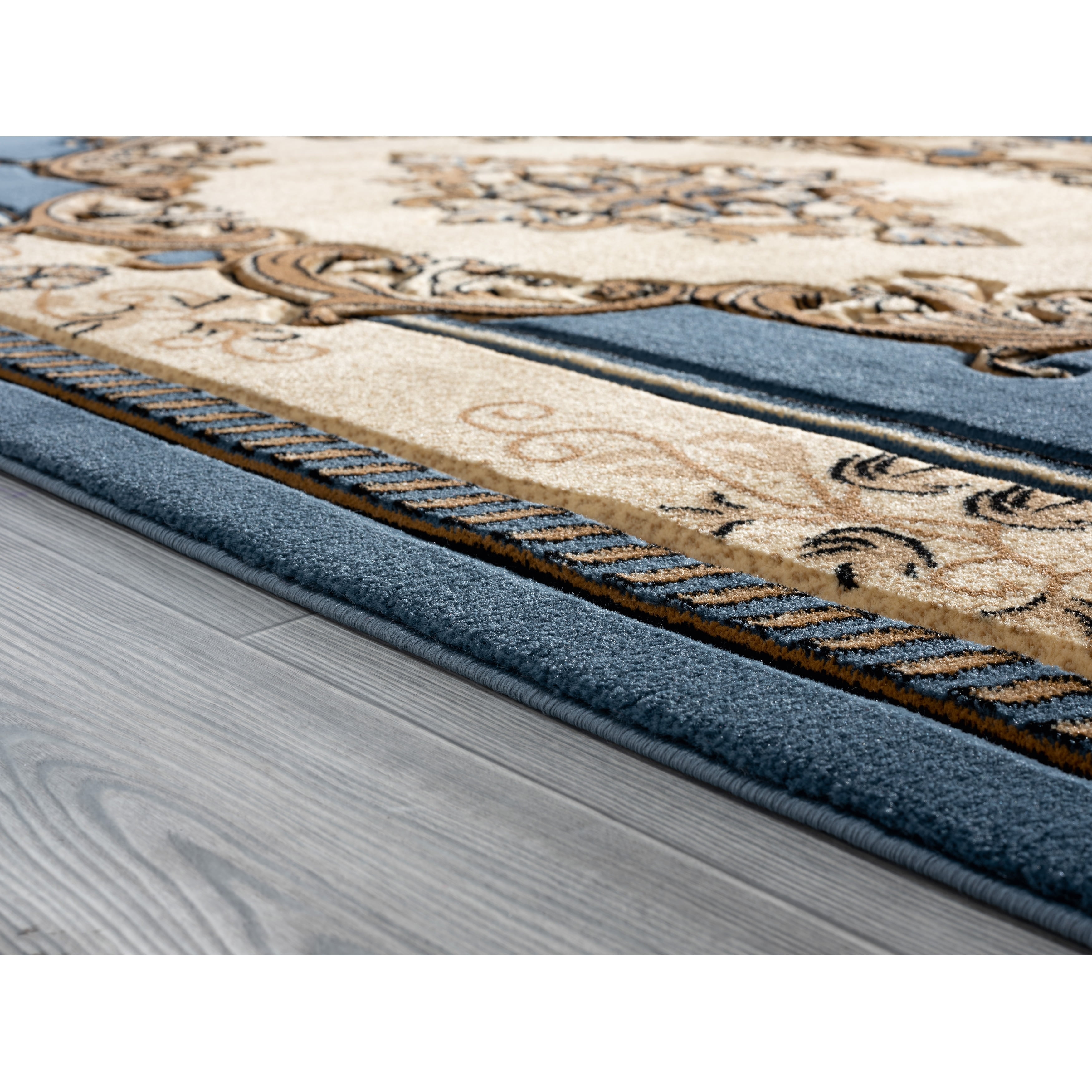 Porch & Den Curry Hand-Carved Area Rug Blue 7'10" x 10'6" 9' x 12 ...
