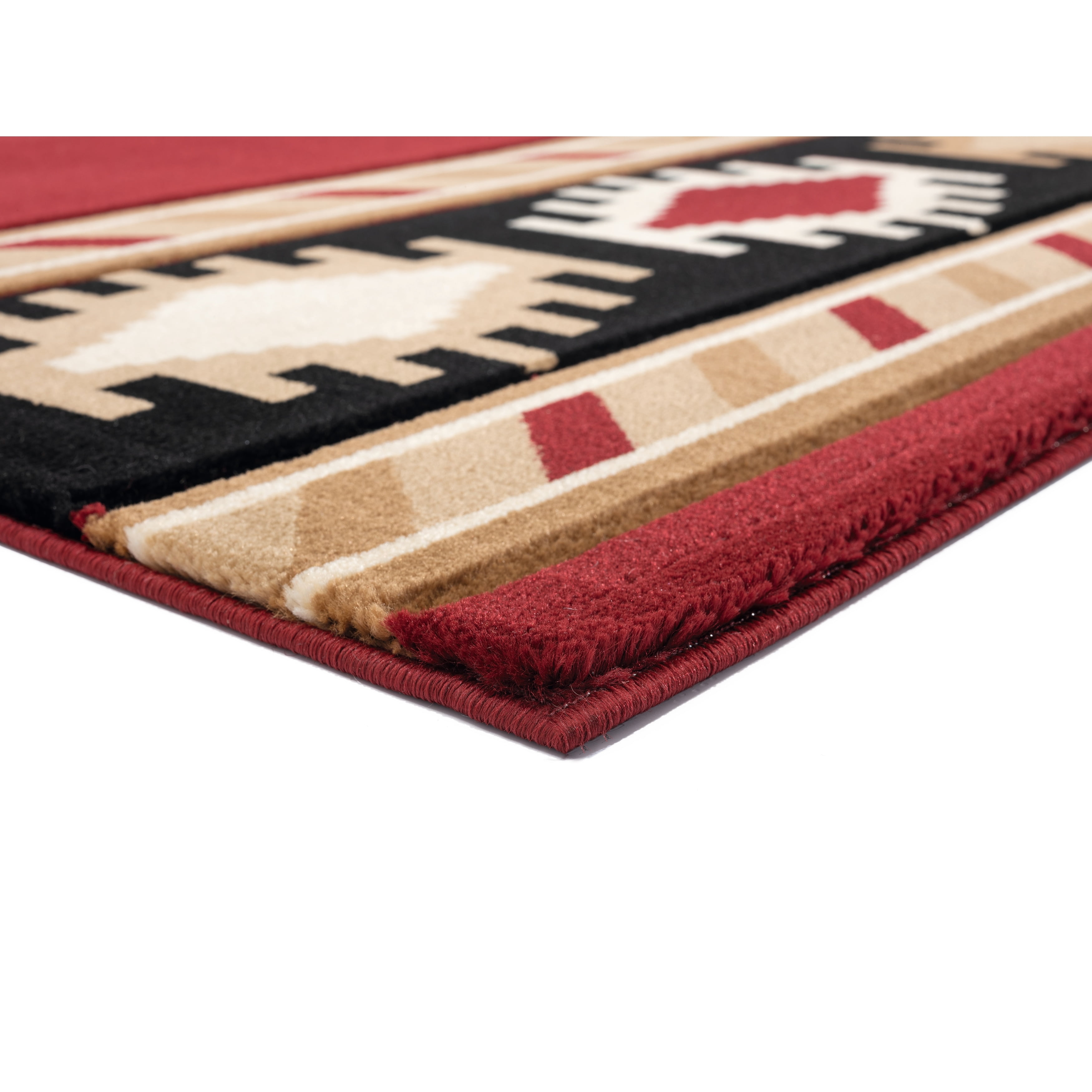 Porch & Den Cushman Hand-Carved Area Rug Burgundy 1'10" x 2'8" 2' x 3 ...