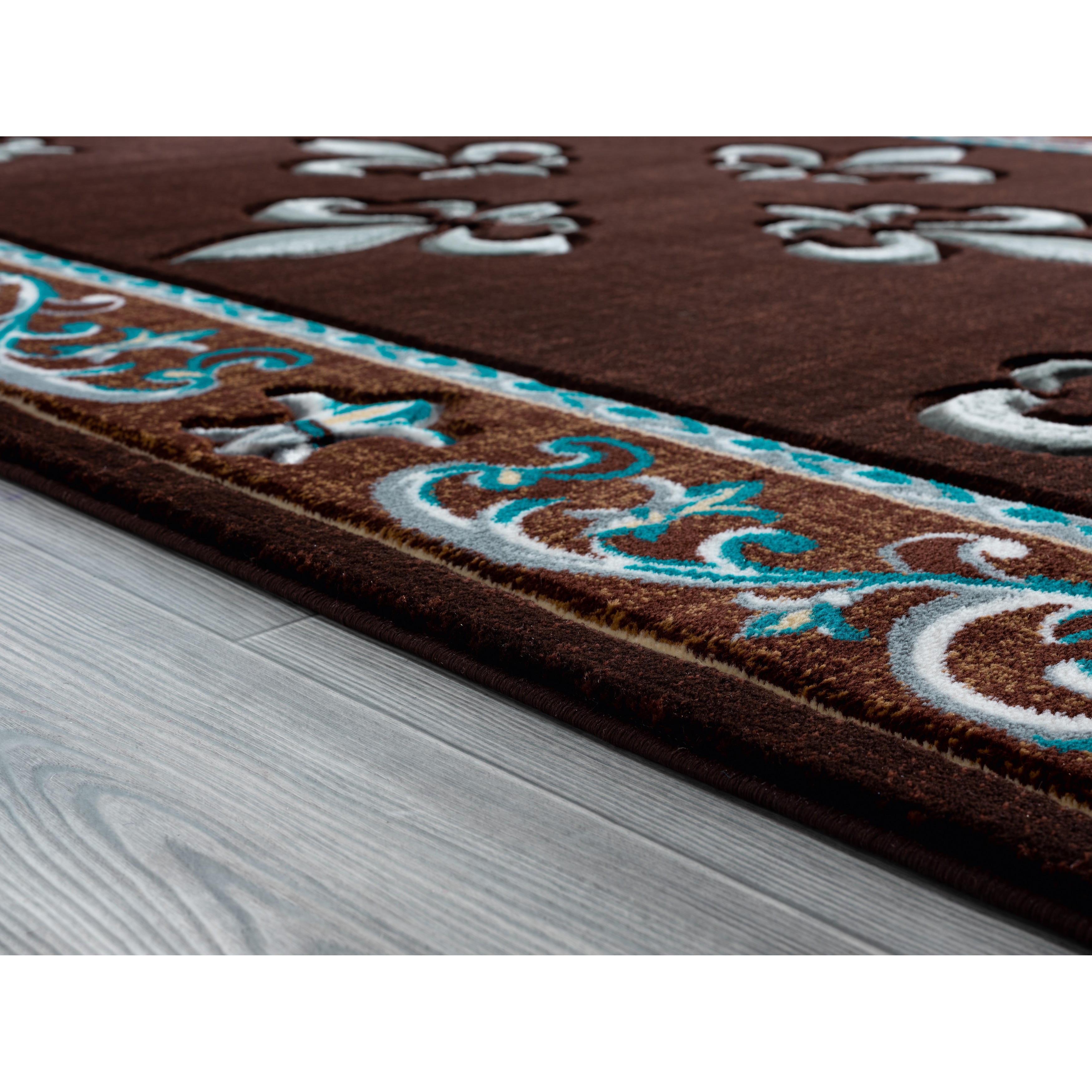 Porch & Den Davidii Hand-Carved Area Rug Turquoise 2'7" x 4'2" 3' x 5 ...