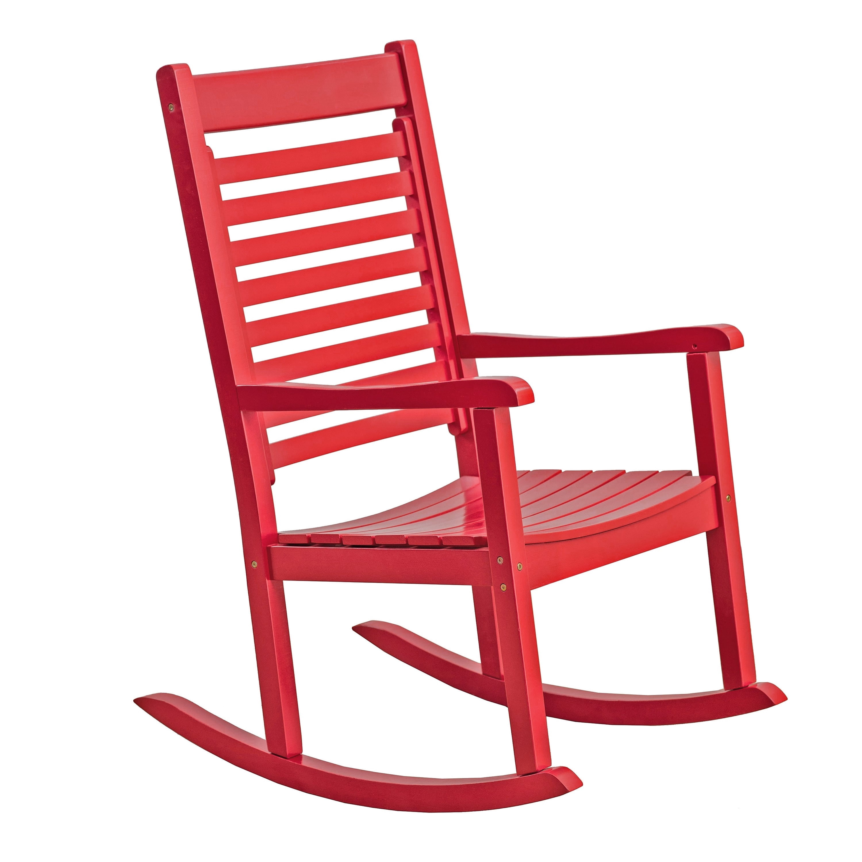 Porch & Den Elemental Modern Oversize Wood Outdoor Patio Rocking Chair ...