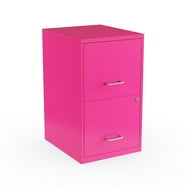 Scranton & Co 2 Drawer File Cabinet with File Organizer in Pink ...
