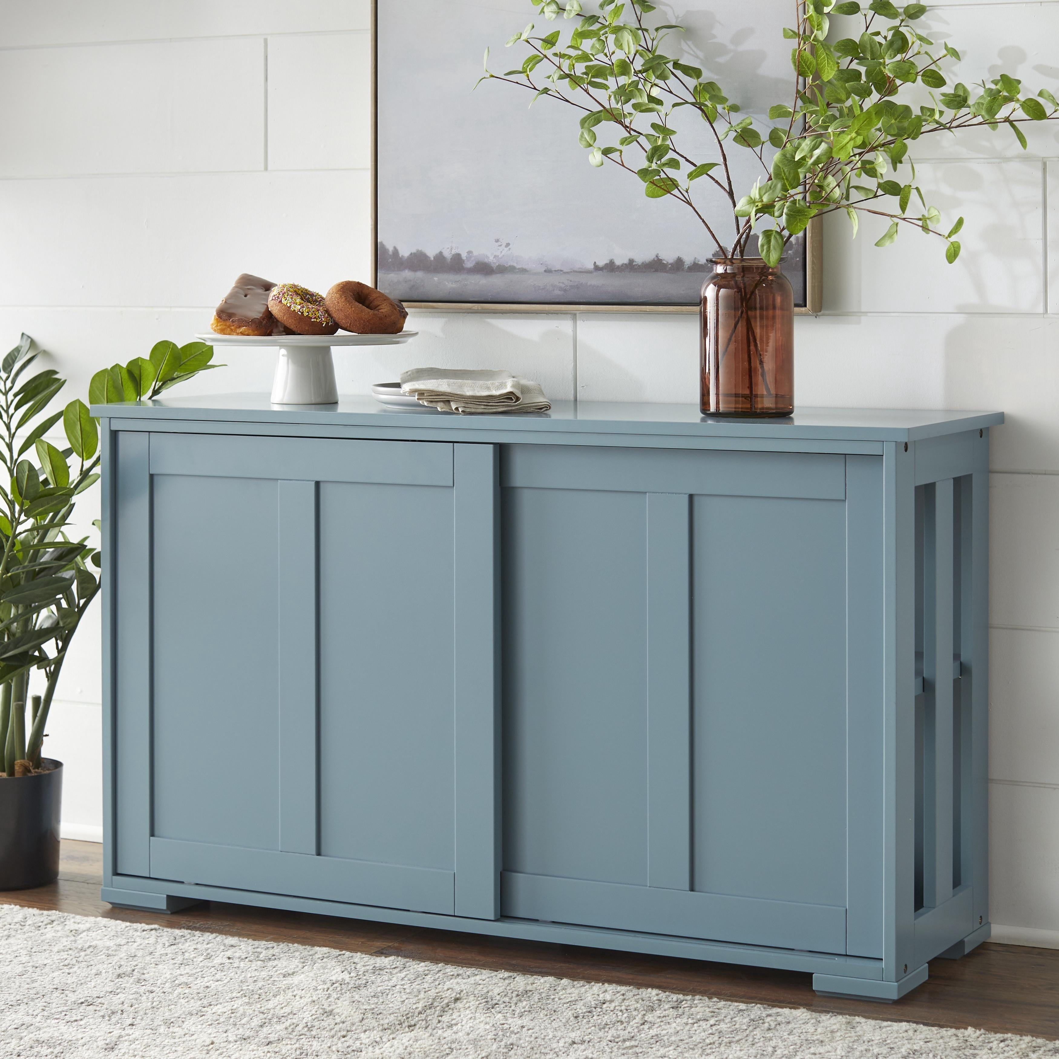 Porch & Den Jefferson Sliding Door Stackable Buffet/Sideboard Antique ...