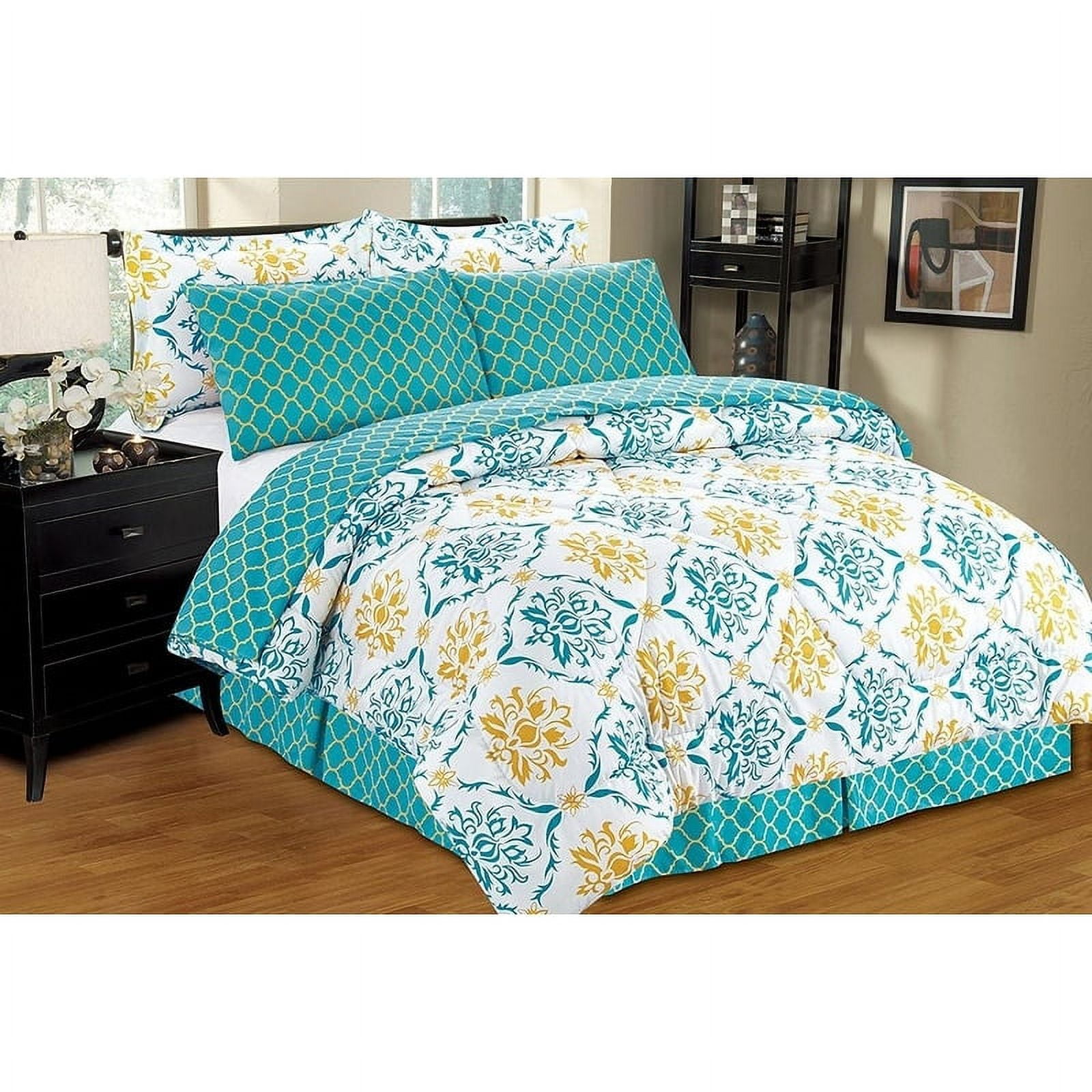 Porch & Den Jenne Reversible Patterned Bed-in-a-Bag 8-PC Comforter Set ...