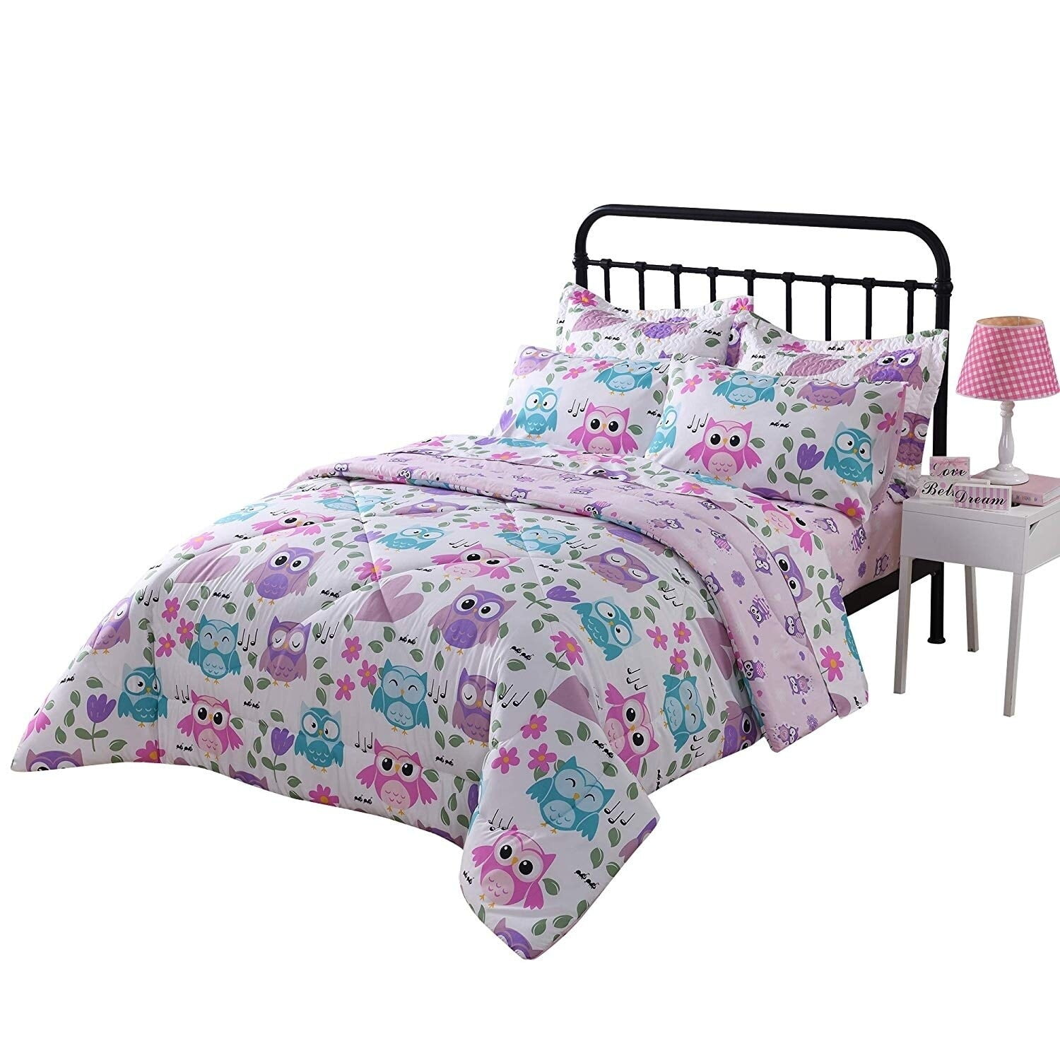Porch & Den Lodi Owl Comforter Set 7 Piece Full - Walmart.com