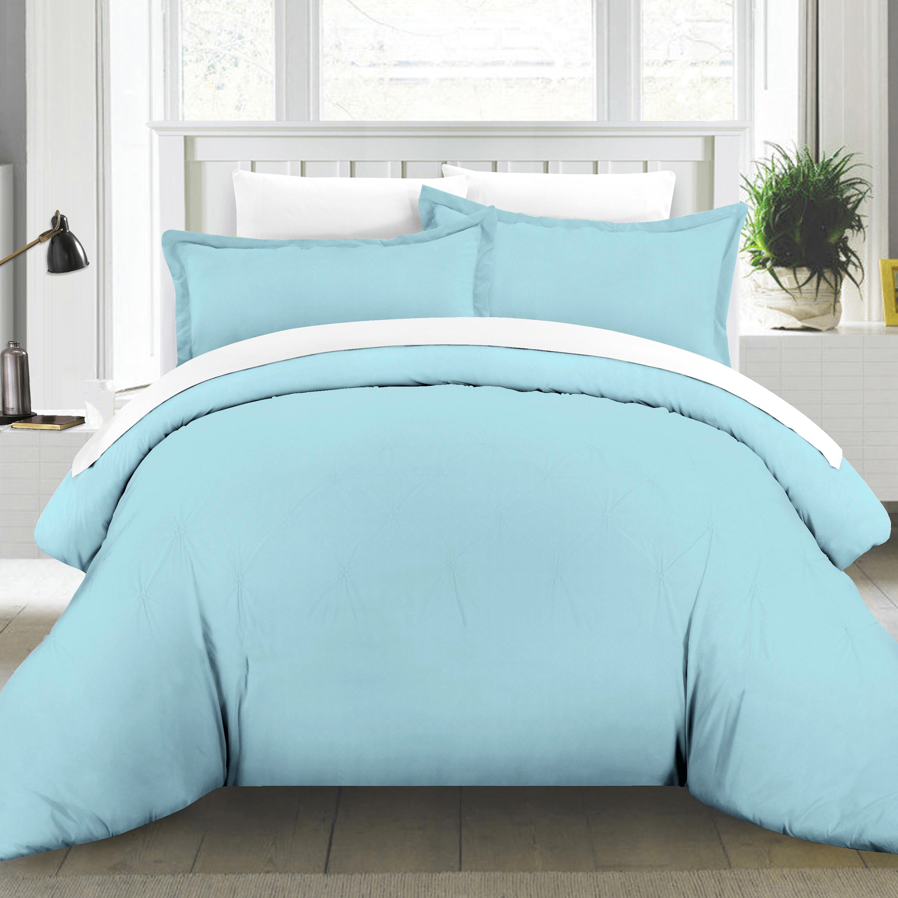 Porch & Den Red Cliff 200 Thread Count Solid Blue Cotton Duvet Set Aqua ...