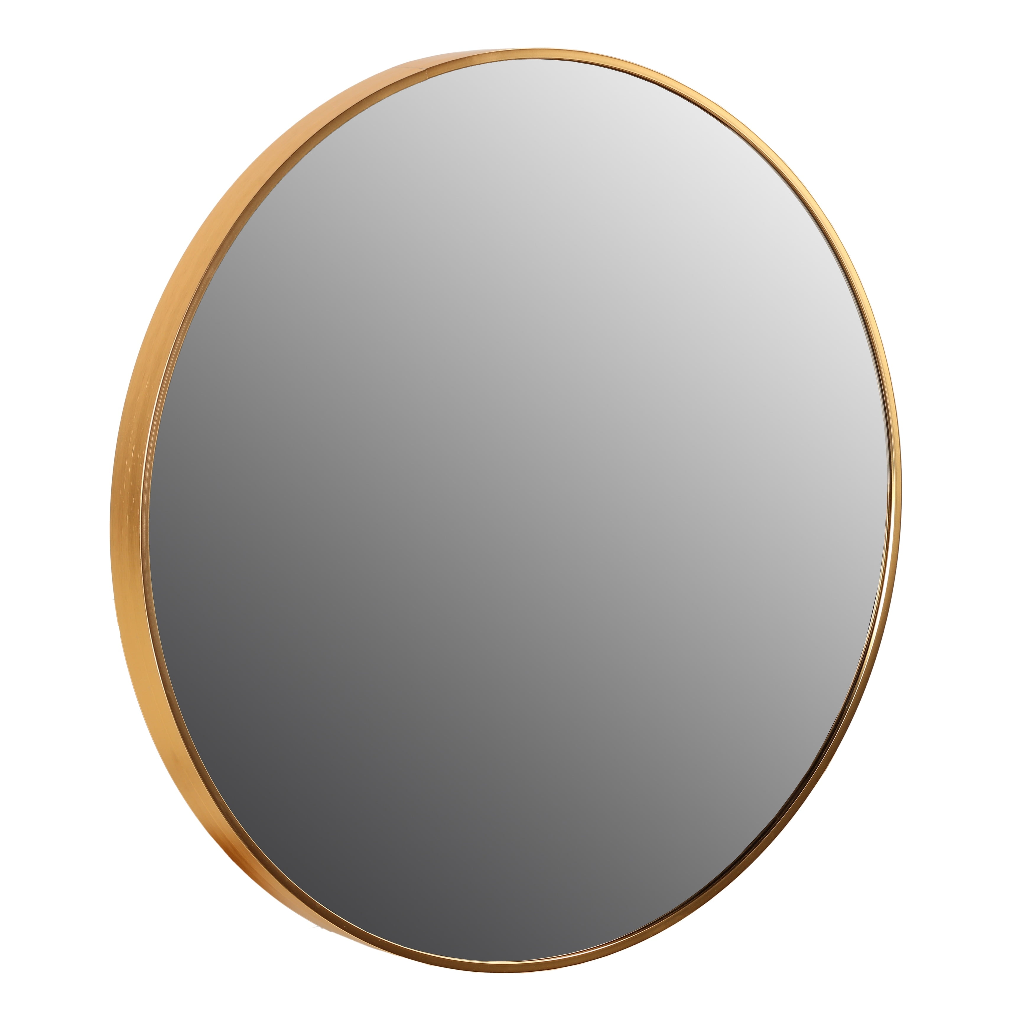 Porch & Den Smock Metal Framed 24-inch Round Mirror Gold Gold - Walmart.com