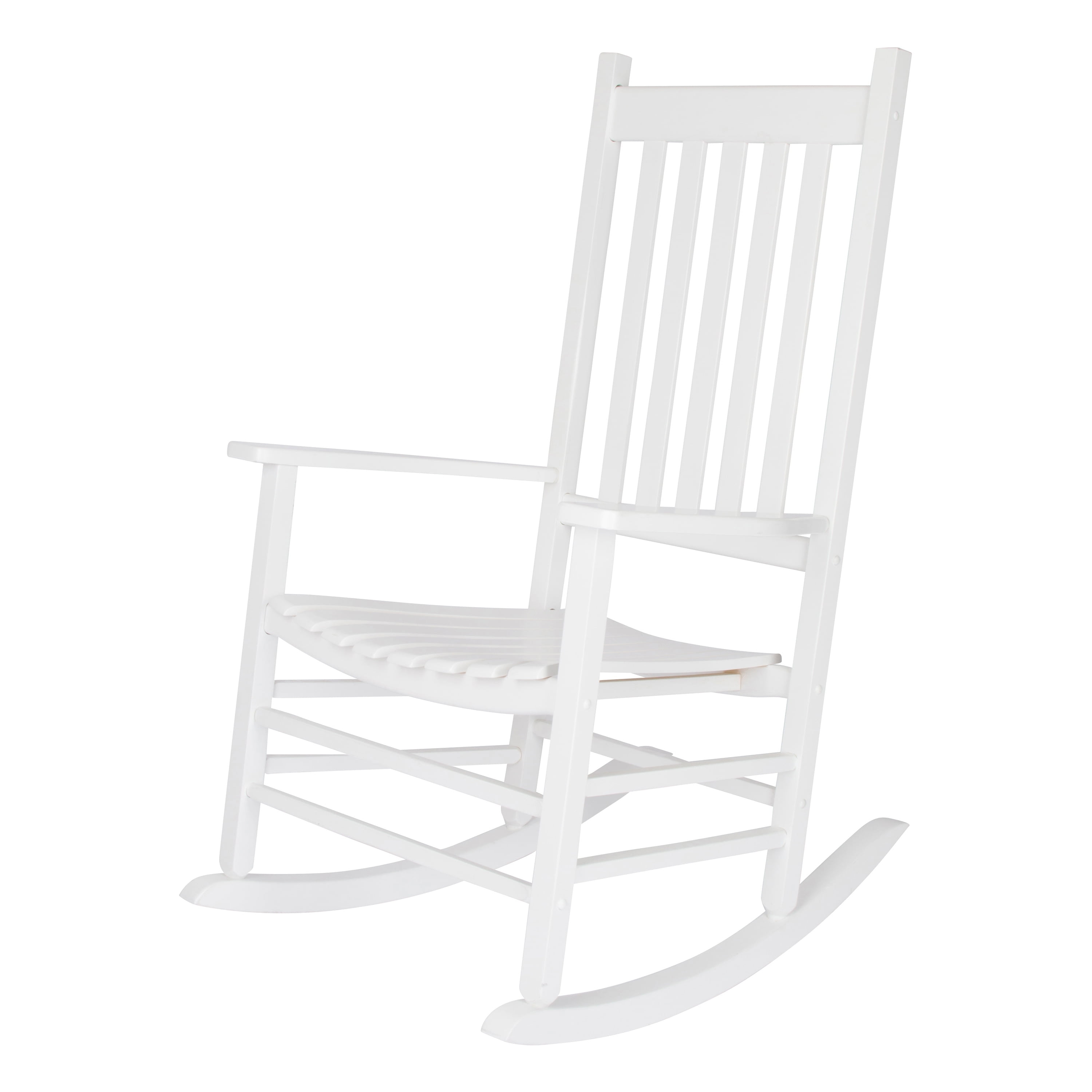 Porch & Den Steeplechase Genuine Hardwood Rocking Chair White - Walmart.com