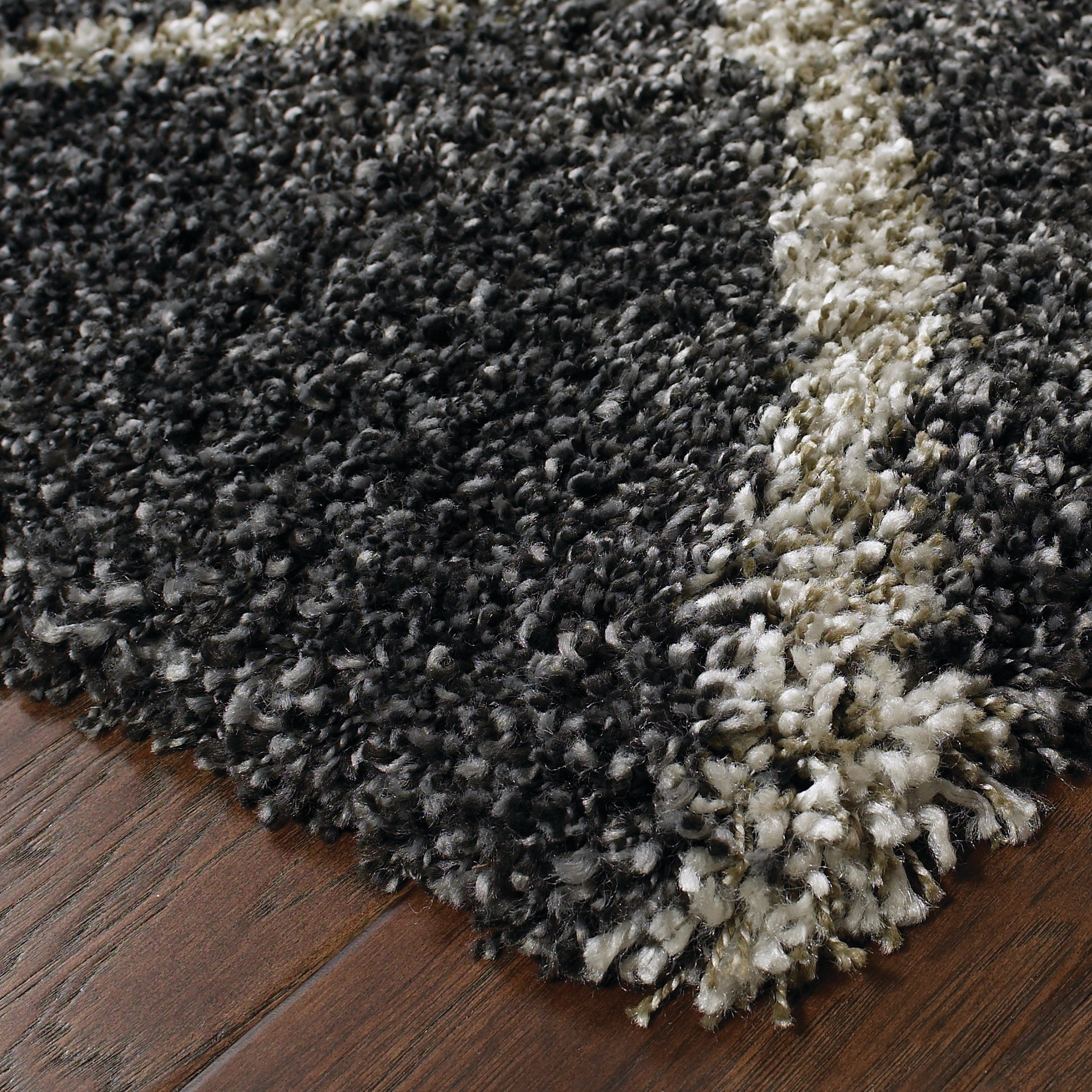 Porch & Den Style Haven Suncrest Charcoal Lattice Shag Area Rug ...