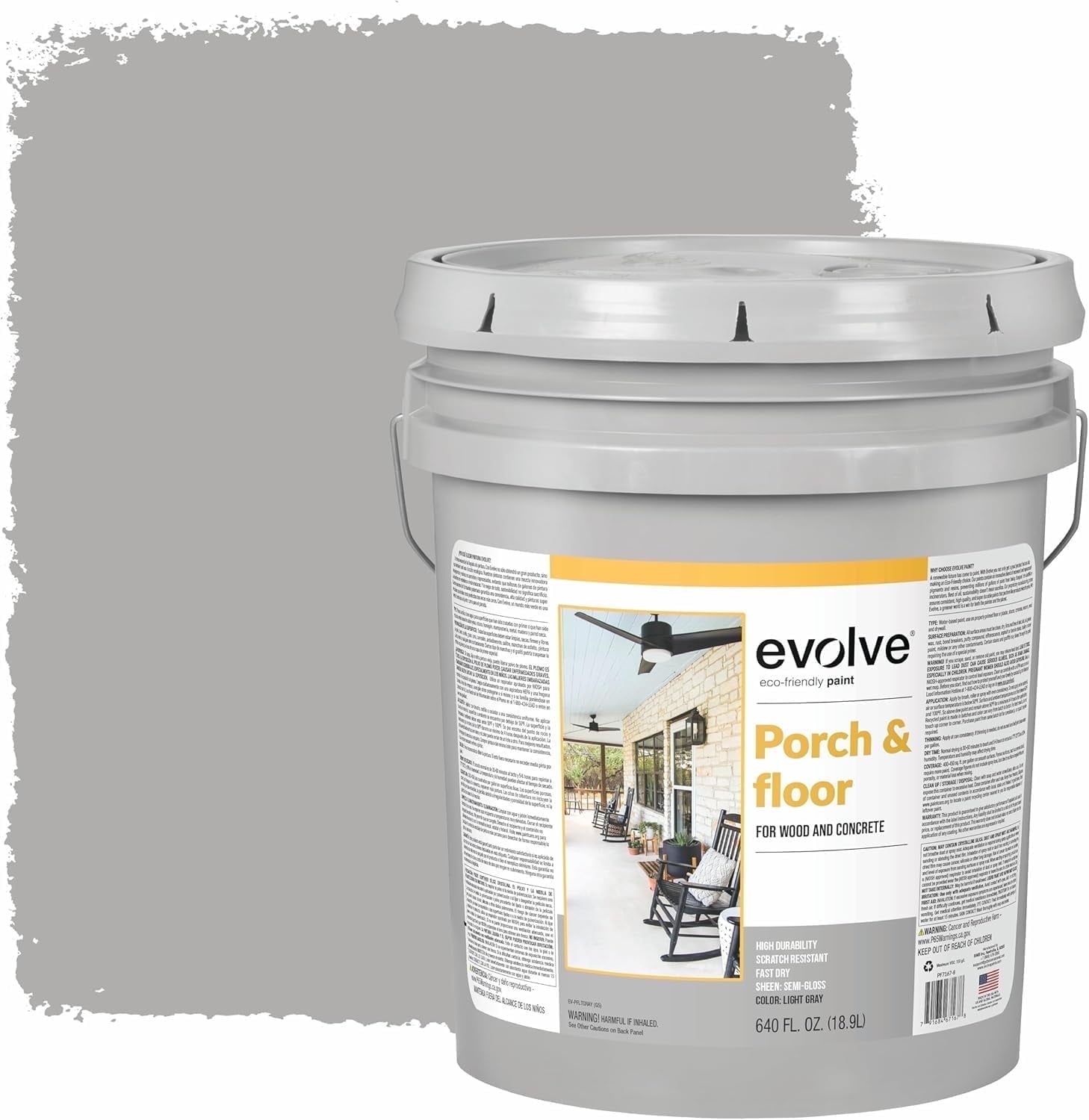 Evolve Porch & Floor Paint, Fast-Drying Wood and Concrete Paint, Light ...