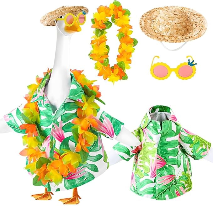 Porch Goose Clothes Outfit,Summer Goose Outfit for 23" Statue Patio ...