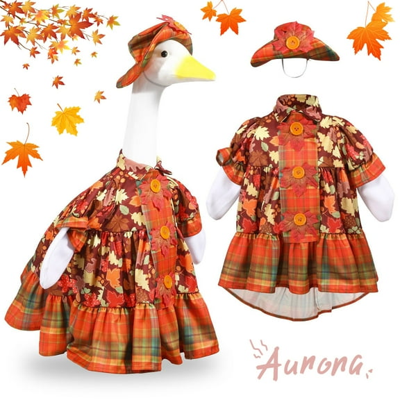 Christmas Goose Outfit Dresses Clothes for 23" High Cement or Plastic ...