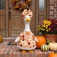 Porch Goose Outfits Fall Turkey Dress With Headband, Autumn Pattern ...