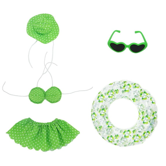 Porch Goose Outfits Set Bikini Swimsuit with Hat Sunglasses & Swim Tube ...
