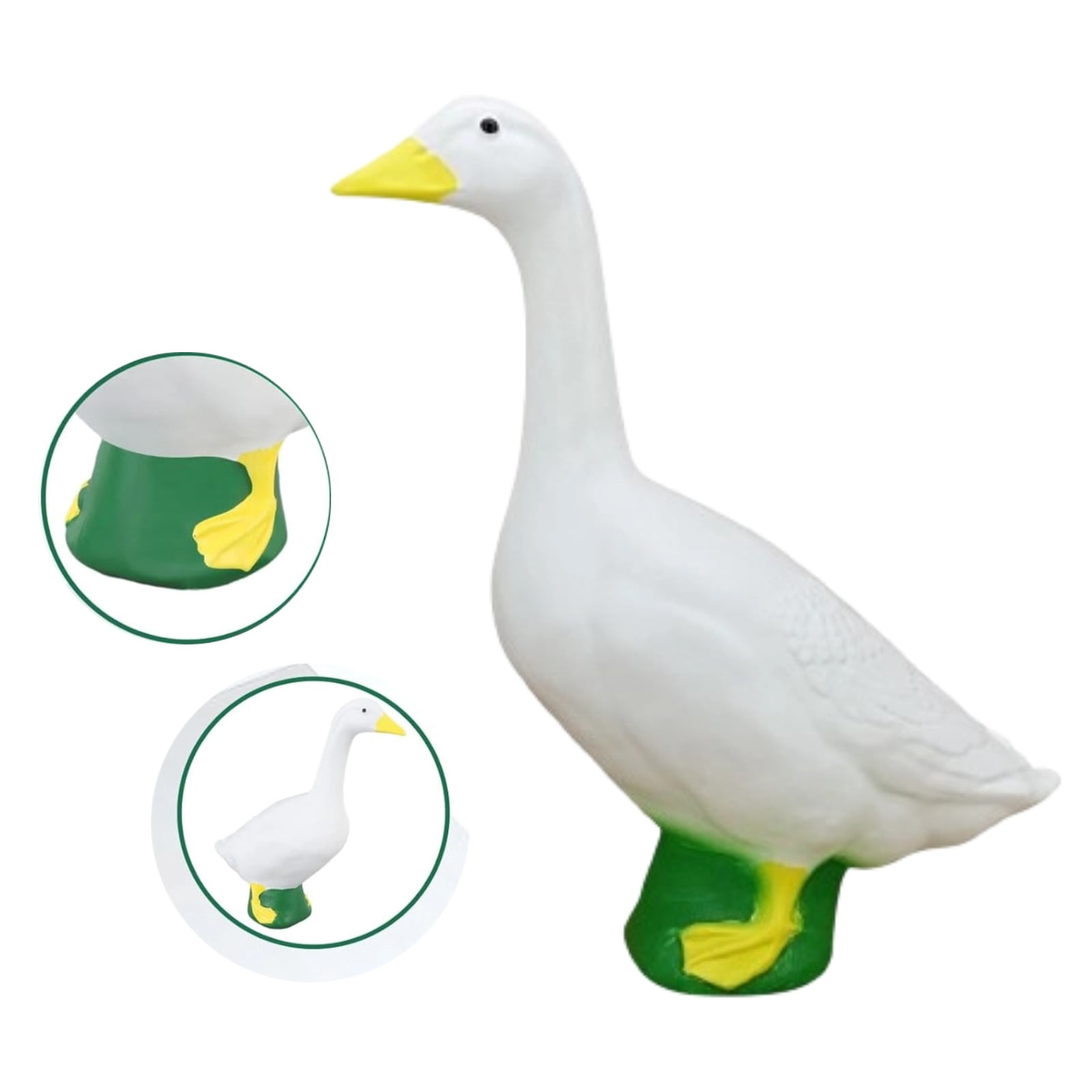 Porch Goose Statue Garden Decor - Large Outdoor Goose Sculpture, Resin ...