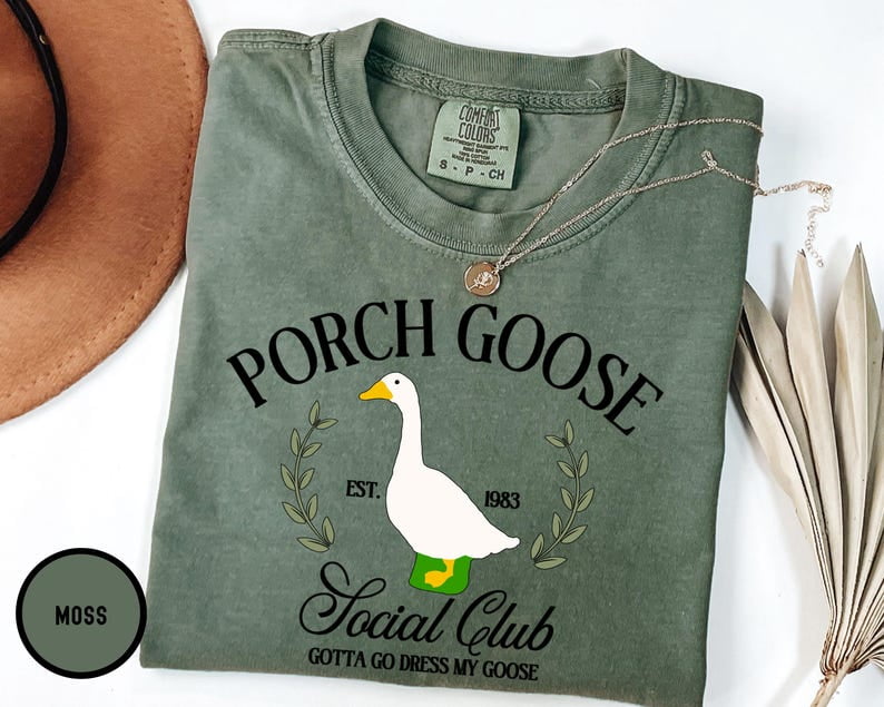 Porch Goose Tshirt, Porch Goose Clothing, Funny Goose Mom, Goose Mama ...