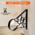 Porch Handrail 1 Step Stair Handrails Wall Mounted Wrought Iron Hand ...