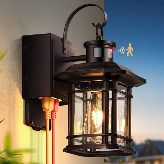 FTL Porch Lights with GFCI Outlet, Waterproof Wall Mount for House ...