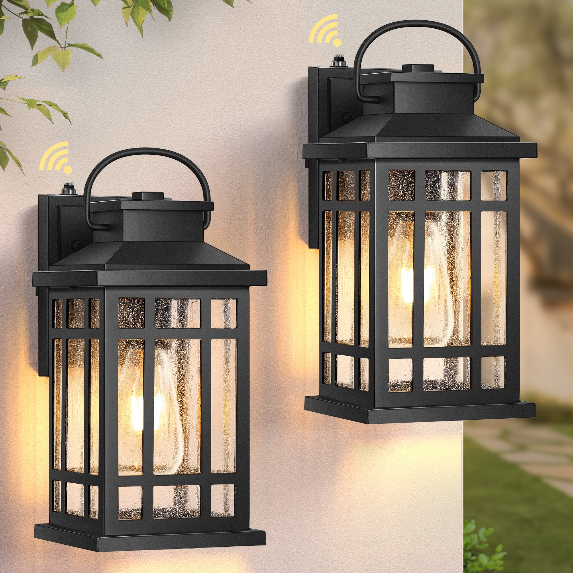 Porch Lights Outdoor, 2 Packs Dawn to Dusk Outside Light Fixture ...