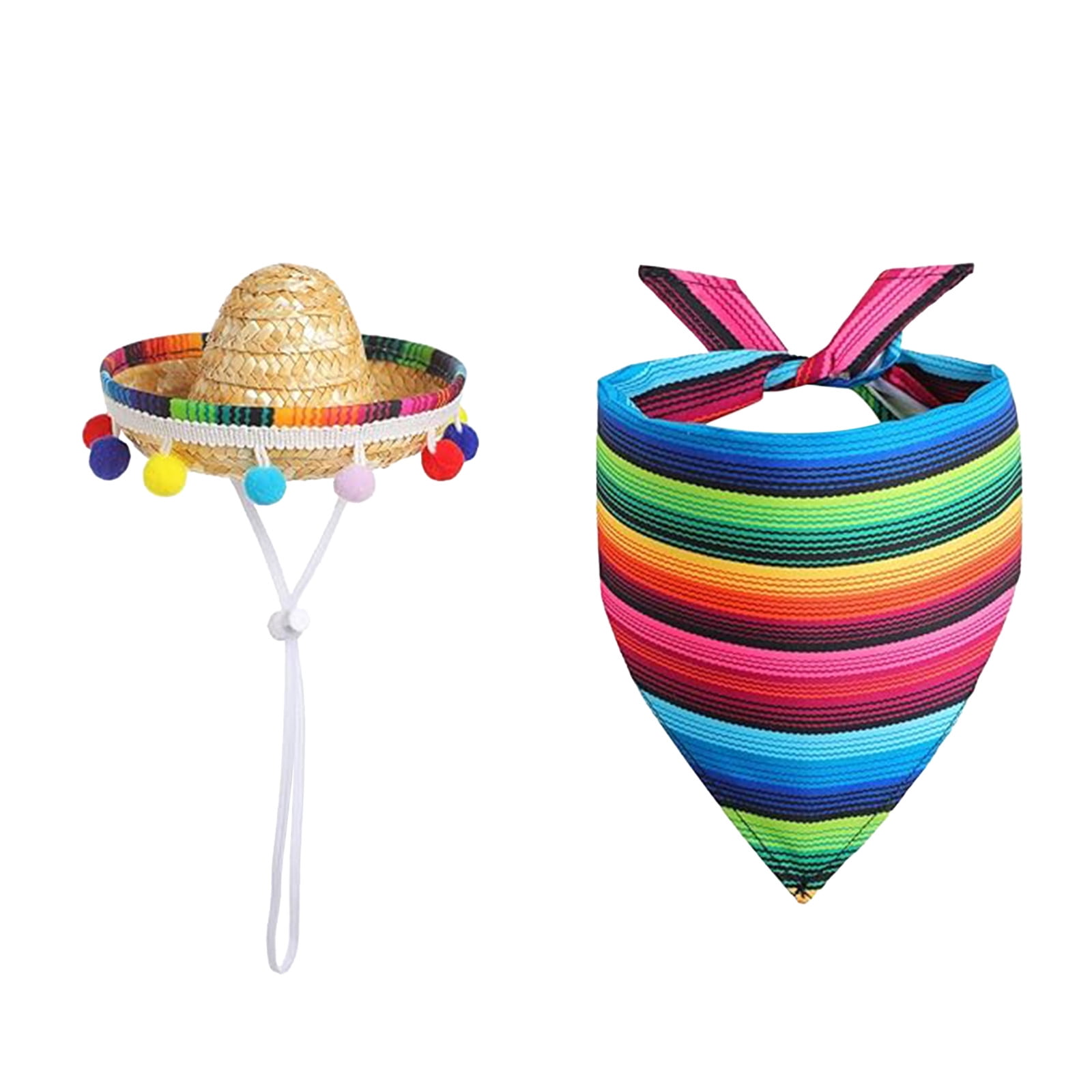 Porch Outfits for Plastic Statues, Sombrero & Bandana Scarf for Garden ...
