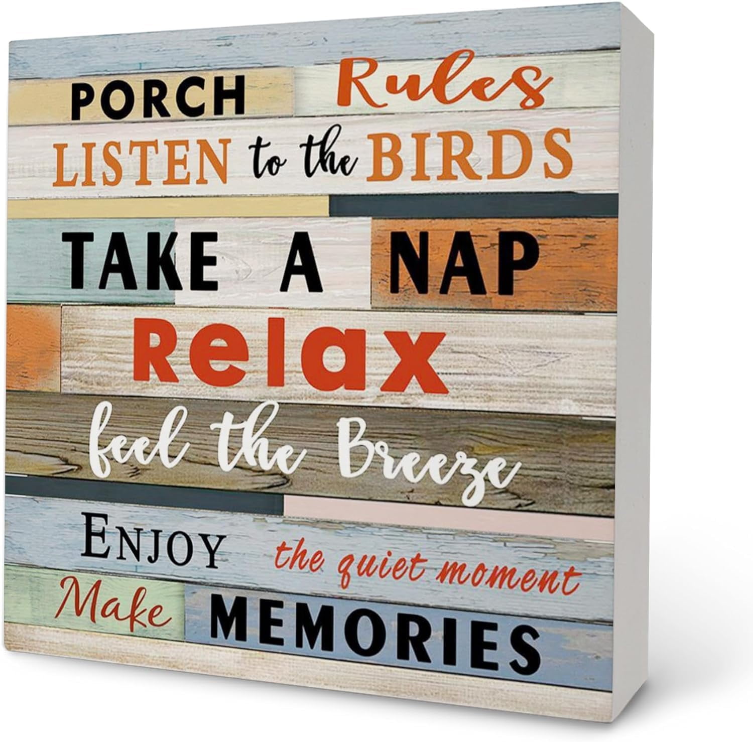 Porch Rules Wood Box Sign Decor,Gifts For Porch Lovers,Housewarming ...