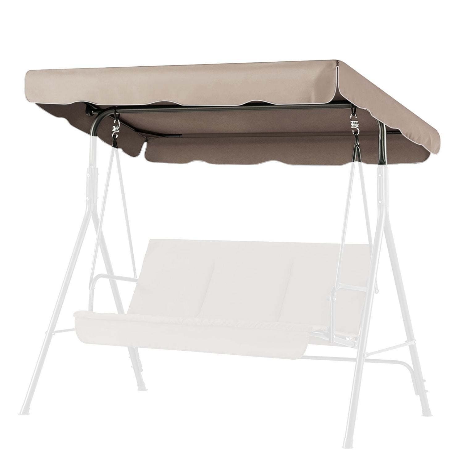 Porch Swing Canopy Replacement Patio Swing Cover, Beige 72" X 52" 2 ...