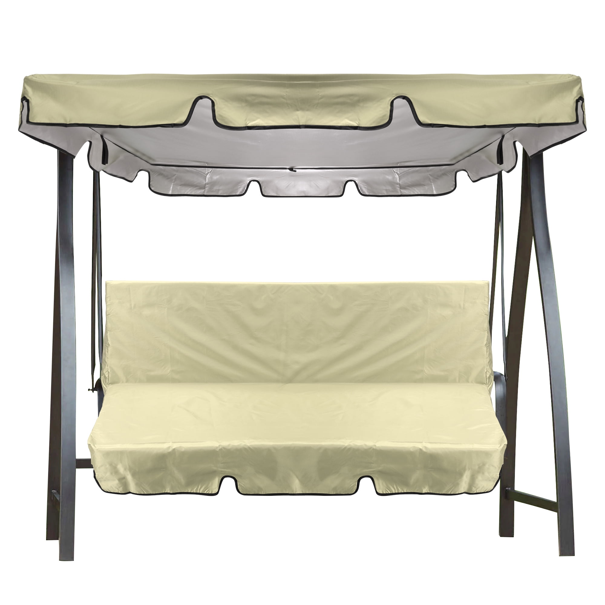 Porch Swing Canopy Set, Replacement Waterproof Swing Top Cover, Outdoor ...