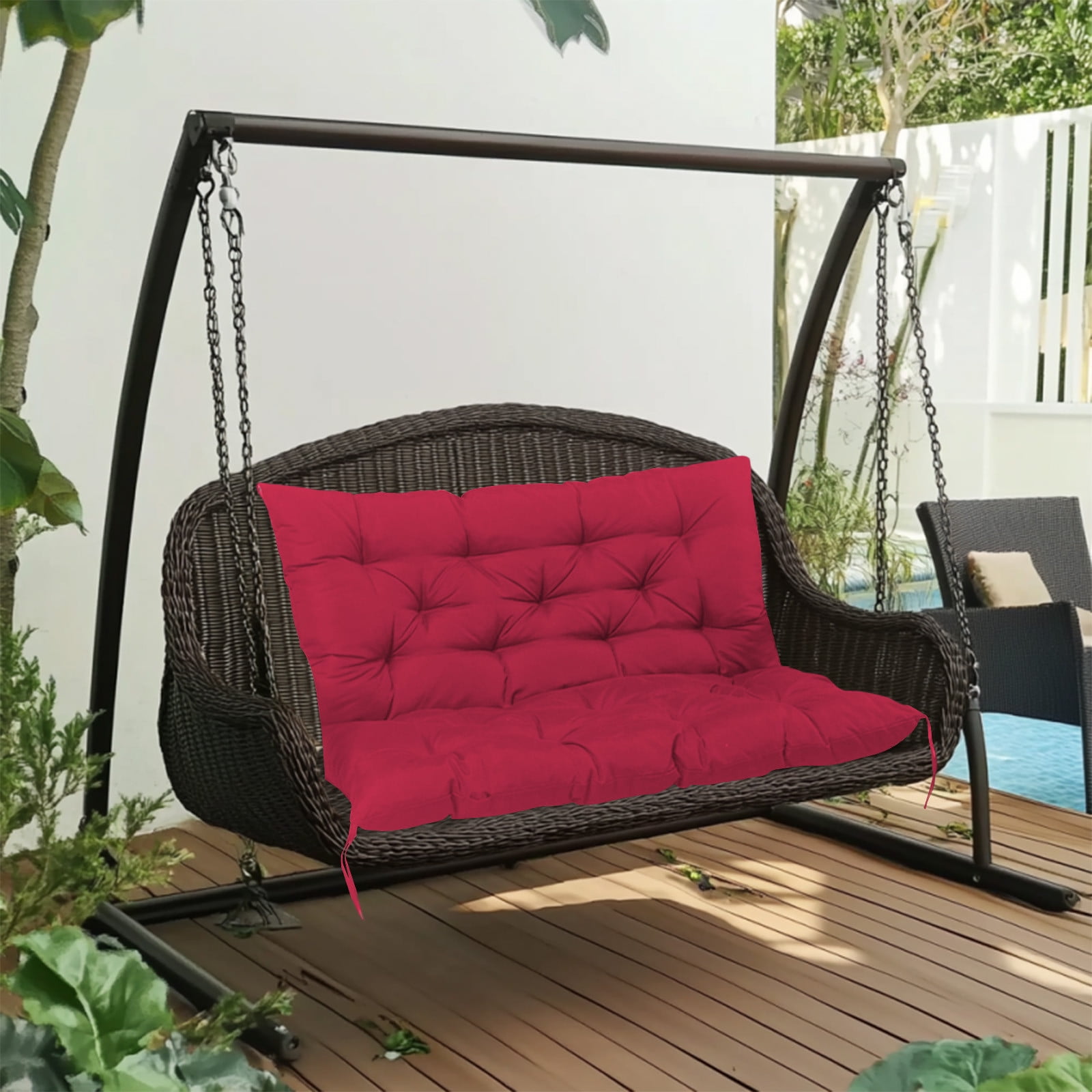 Porch Swing Cushions 40x40 Inch Outdoor Cushions Waterproof Two Seat ...