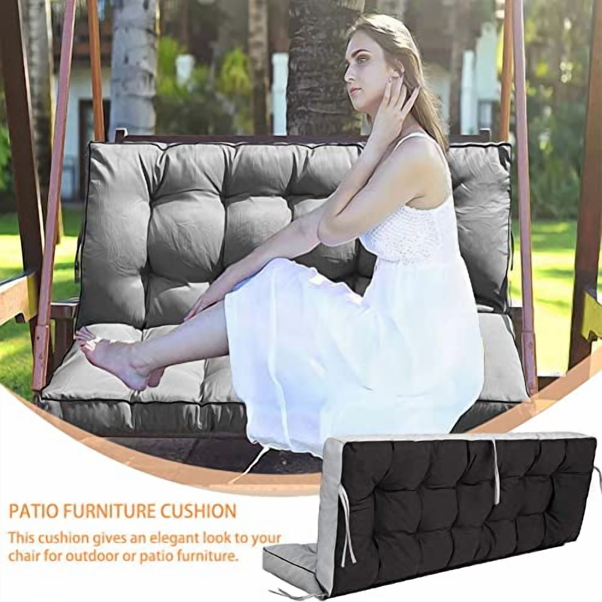 Porch Swing Cushions, 55 x 40 with Backrest, Two/Three Seat Replacement ...