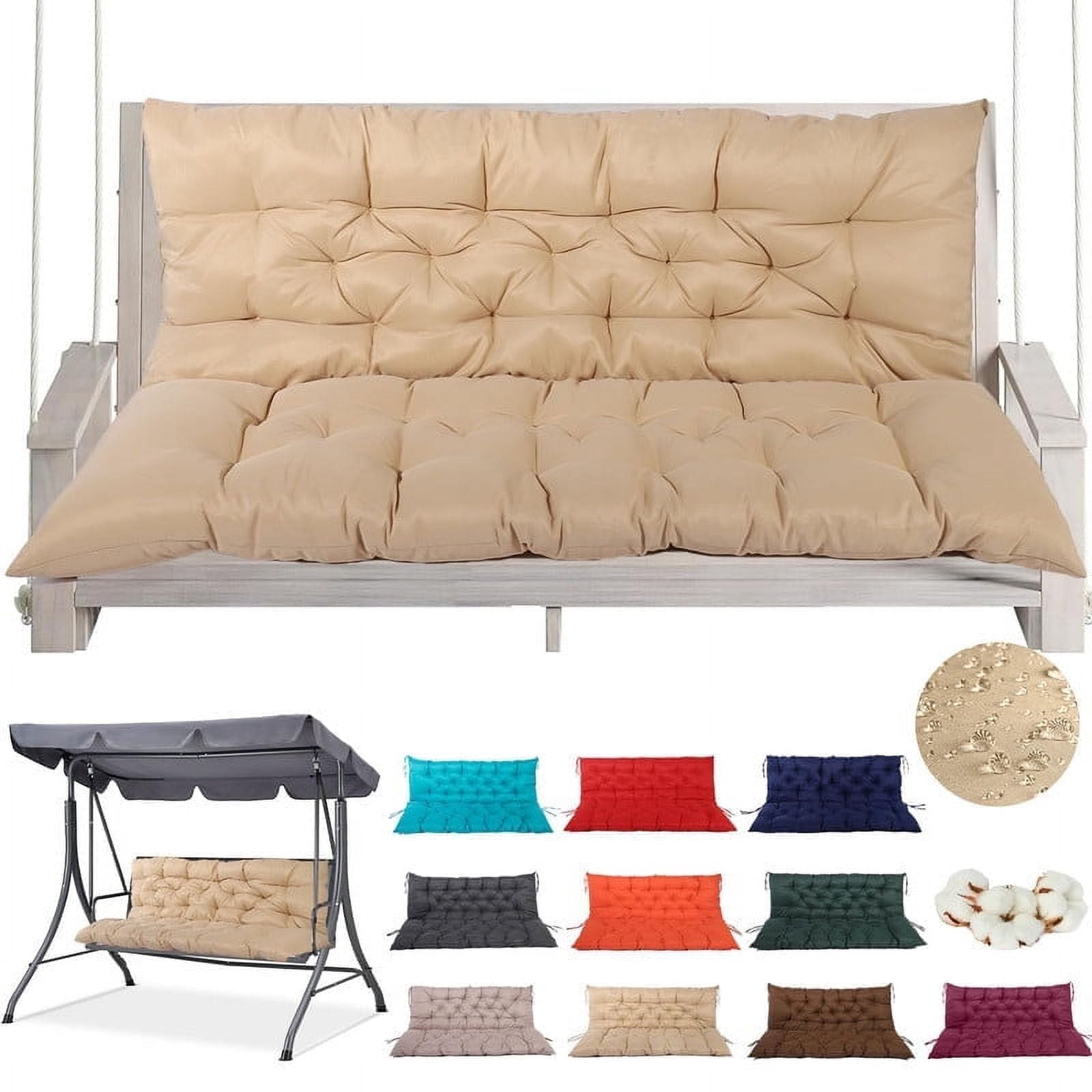 COSNUOSA Swing Cushion Patio, Outdoor Waterproof Garden Replacement ...
