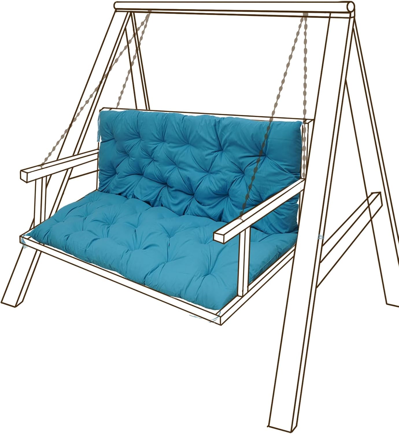 Porch Swing Cushions, Swing Cushions 3 Seater Replacement, Patio ...