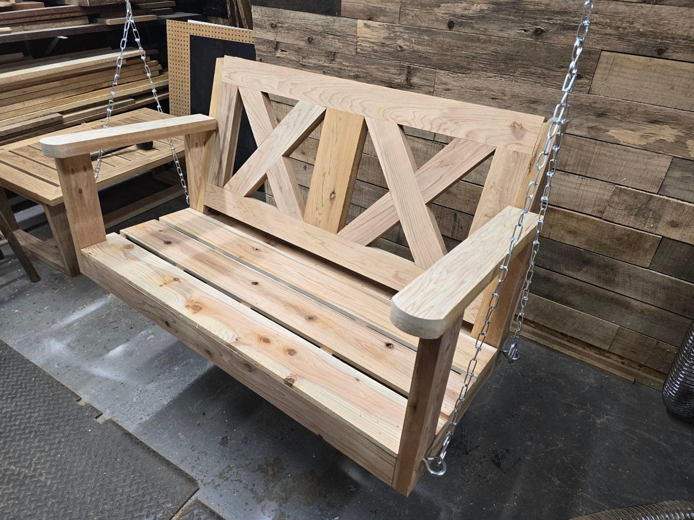 Porch Swing Plan – Printed Outdoor Furniture Woodworking Guide ...